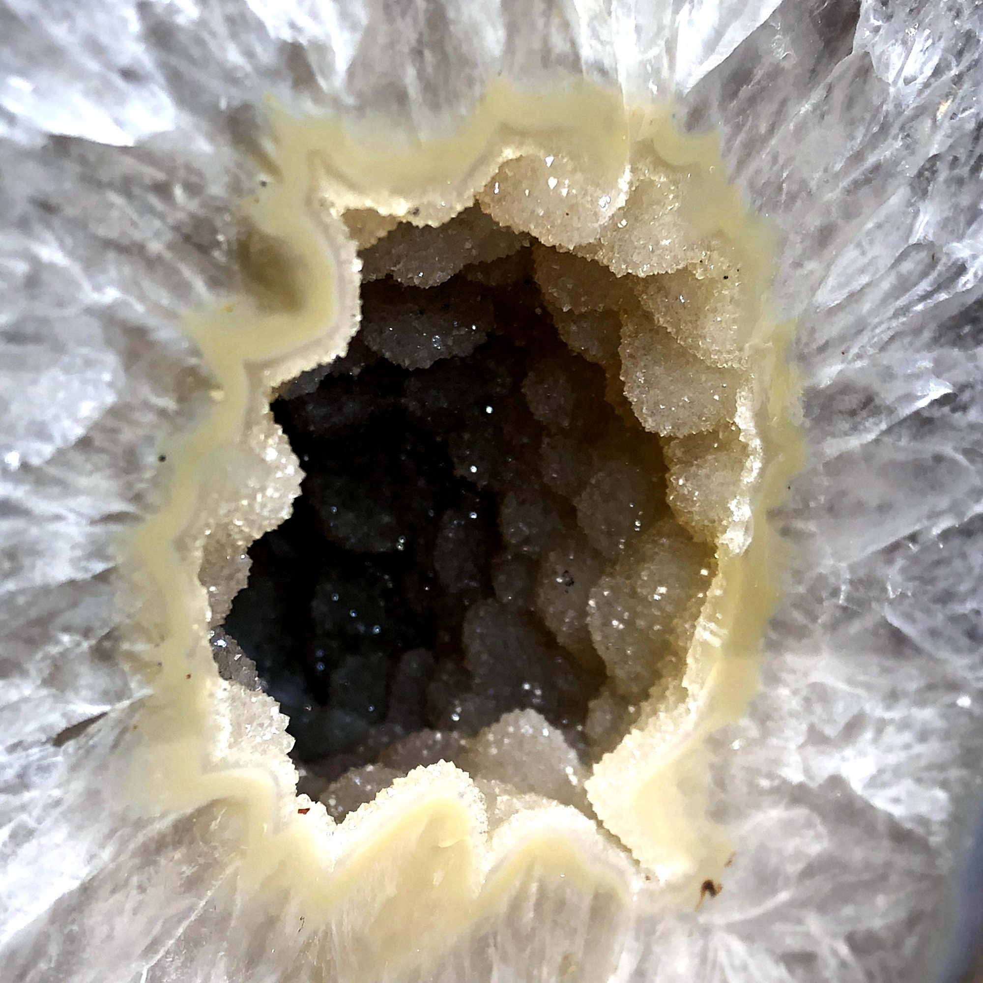 Natural White Quartz Crystal Geode/stunning Rare Charming - Etsy