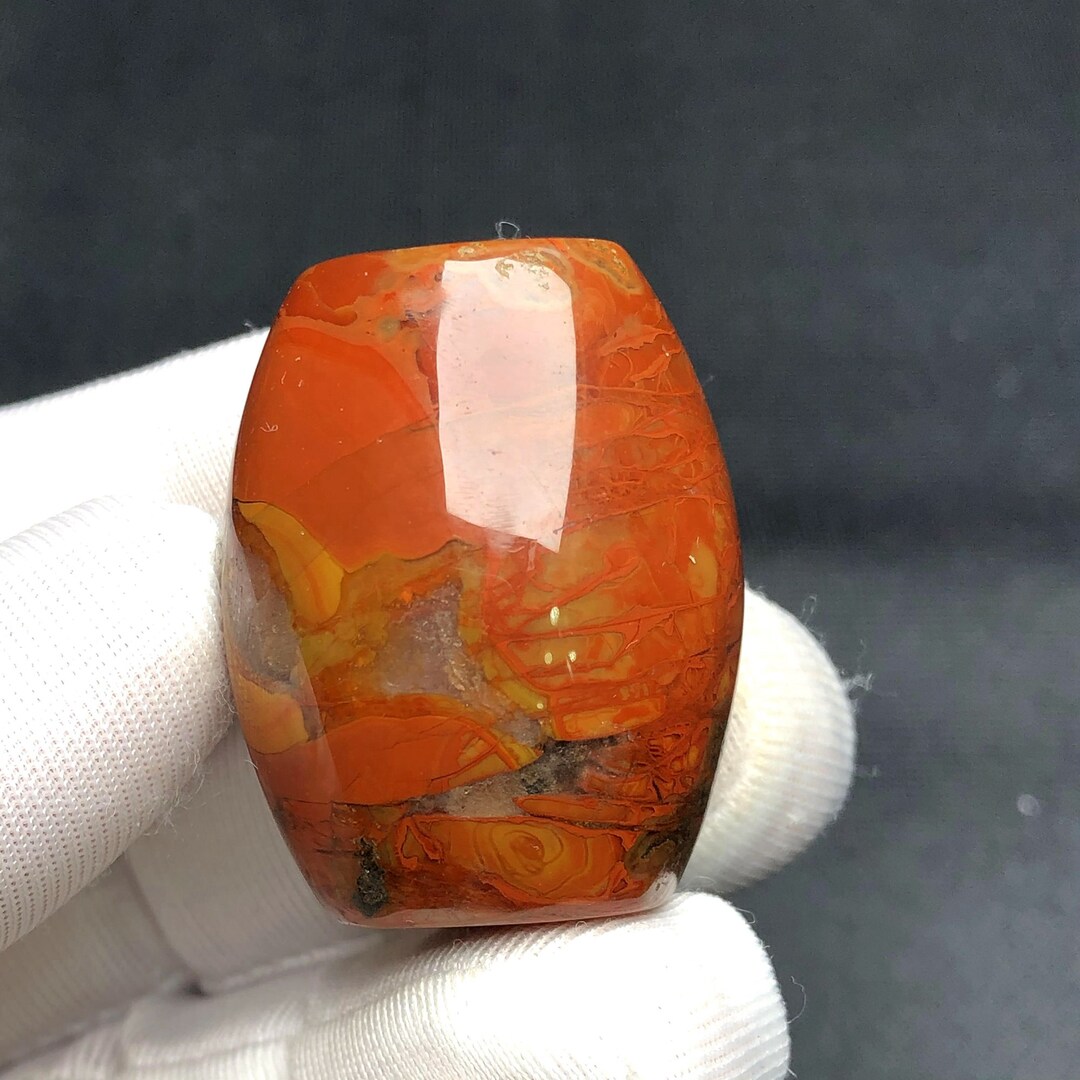 1.34" Natural Seam Agate Large Beads,hand Made Crystal Barrel Bead,high ...