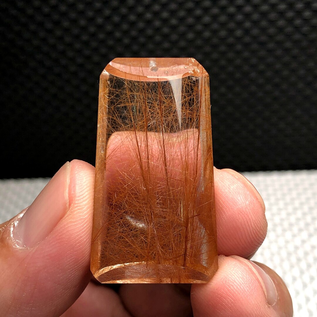 Natural Copper Rutilated Quartz Pendant/top Quality Rare Hair Crystal ...