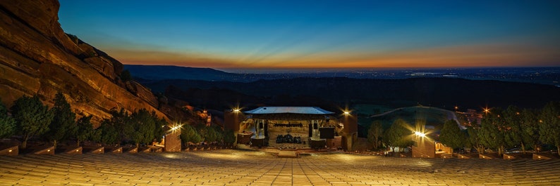 Colorado's Iconic Red Rock Amphitheater Sunrise/sunset Panoramic Print ...