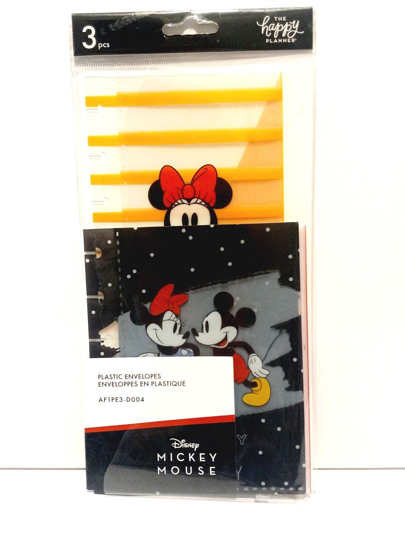 Mickey and Minnie Mouse Snap-in Envelopes - Happy Planner, 3-pack - Etsy