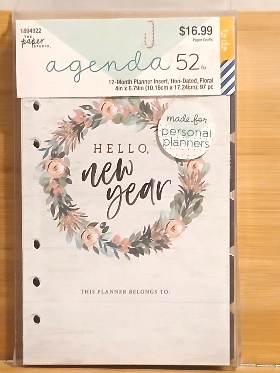 Agenda 52 & the Paper Studio: Undated Floral 12-month Planner Inserts ...