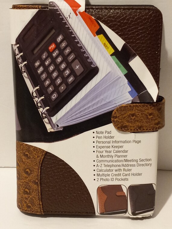 Personal Organizer System 2 Tone Brown Binder Planner Binder | Etsy