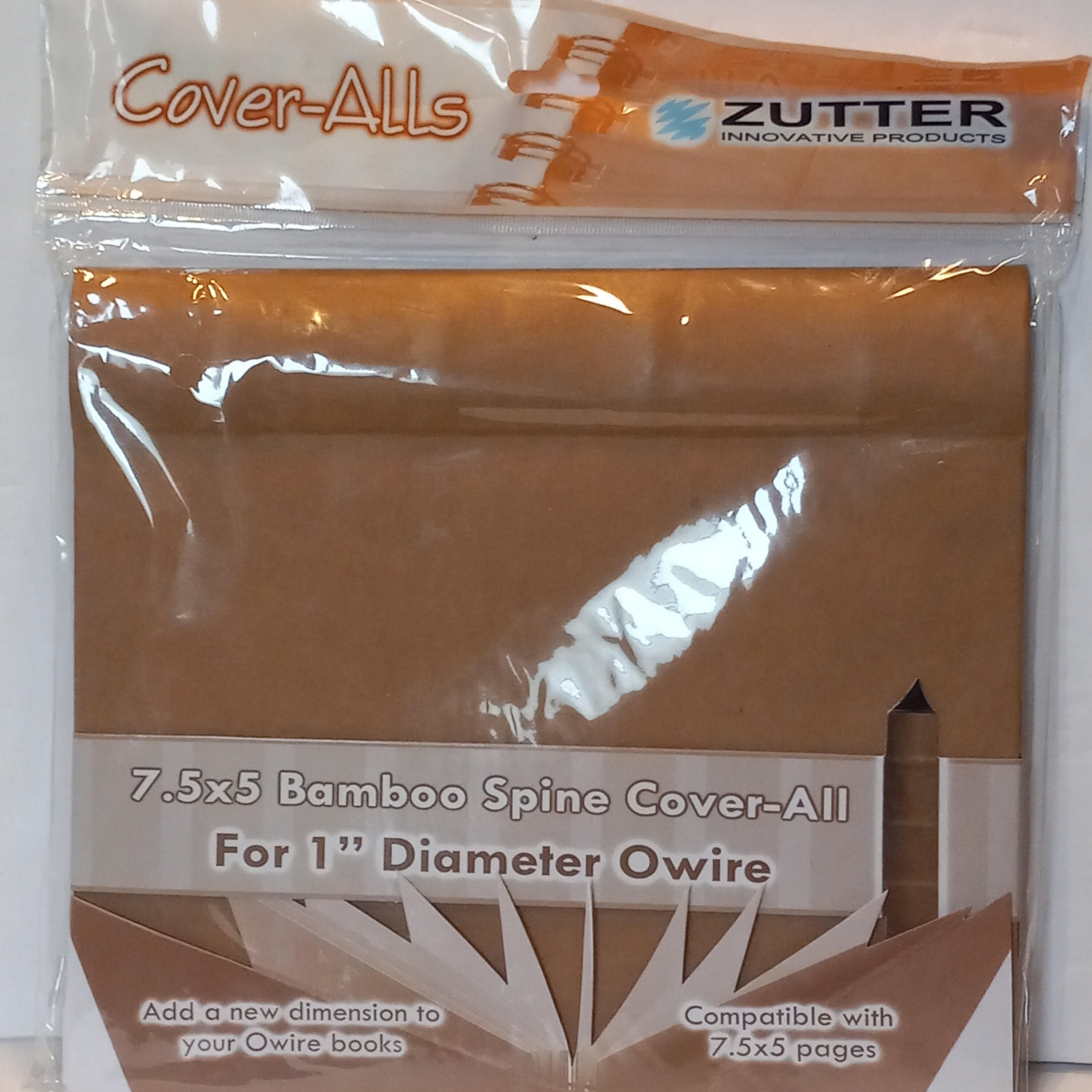 Zutter 7.5x5 Bamboo Spine Cover All for 1 Diameter Owire, Kraft Cover ...