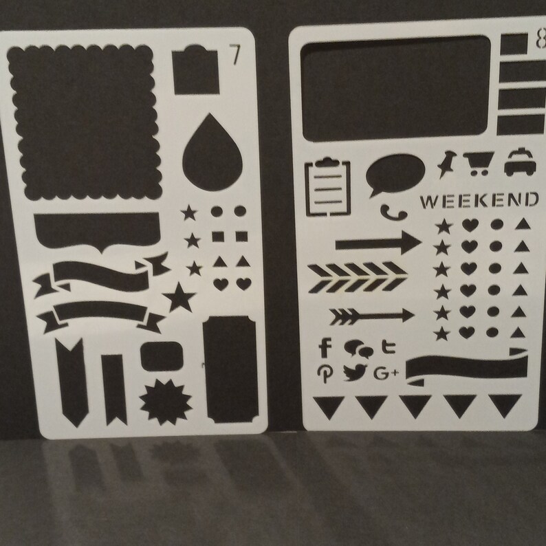 Planner Stencils Banners Stencils Weather Stencils Frame - Etsy
