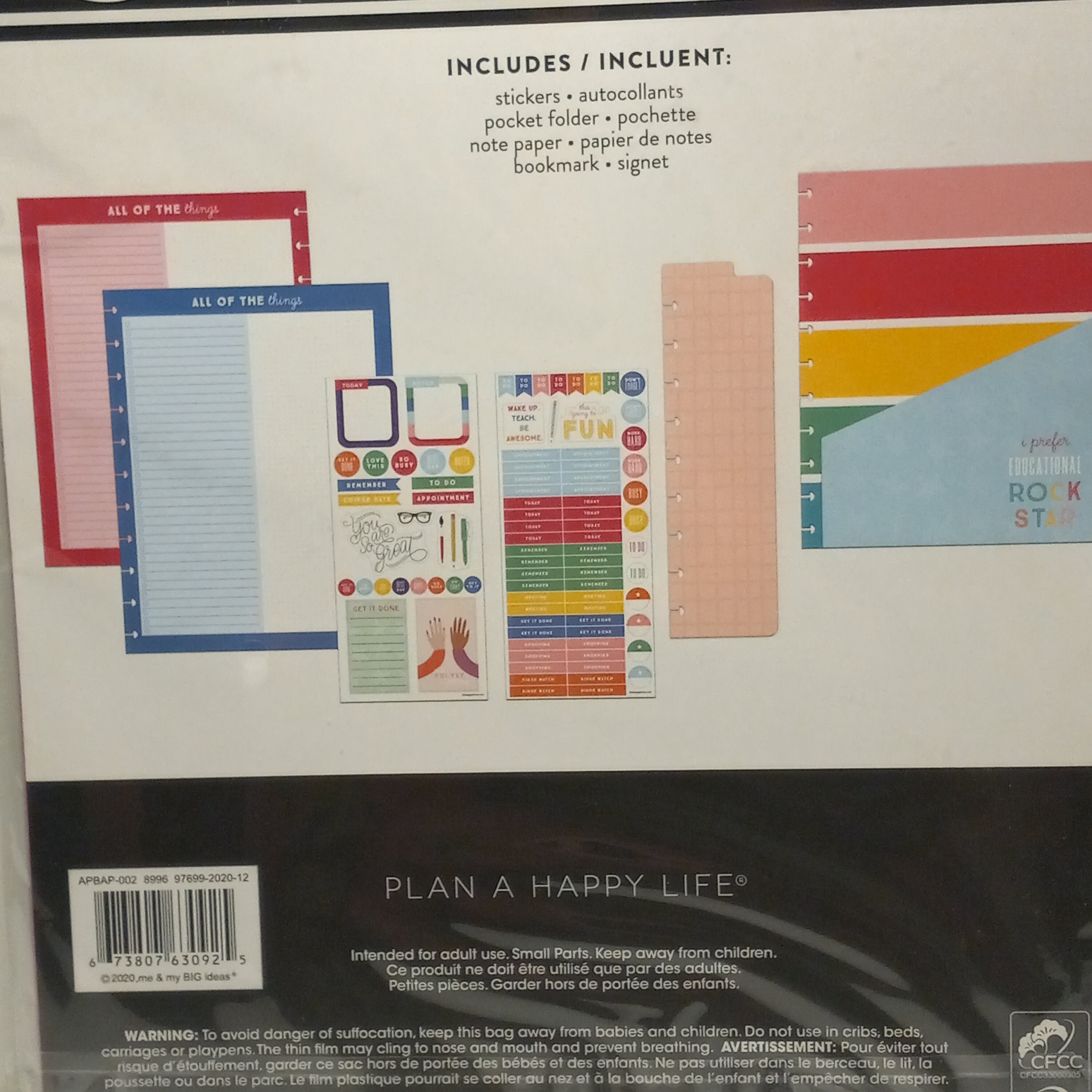 The Happy Planner Teacher Planner Accessories 110 Pieces - Etsy