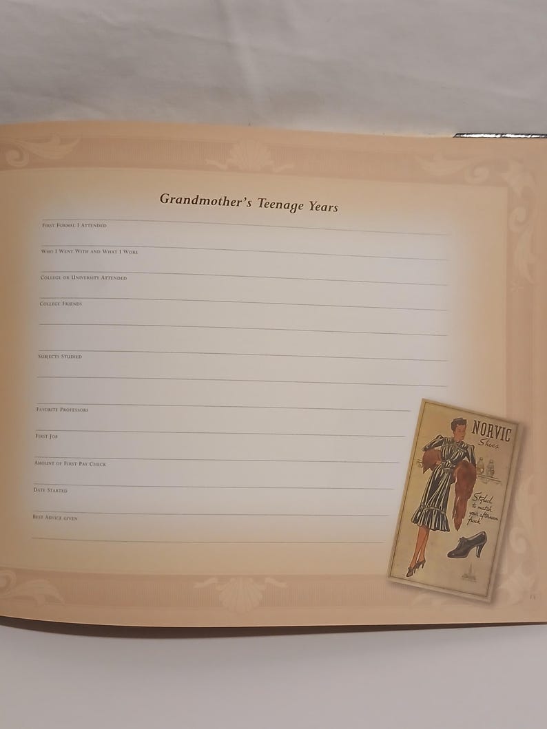 Vintage Grandparent's Record Book: Family History, Pull-out Tree - Etsy