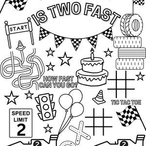 TWO FAST | Coloring Pages | Digital Download - Etsy