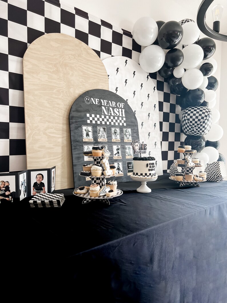 One Rad Dude | Birthday Party Invitations | One Happy Dude | Digital ...