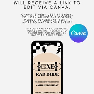 One Rad Dude | Birthday Party Invitations | One Happy Dude | Digital ...