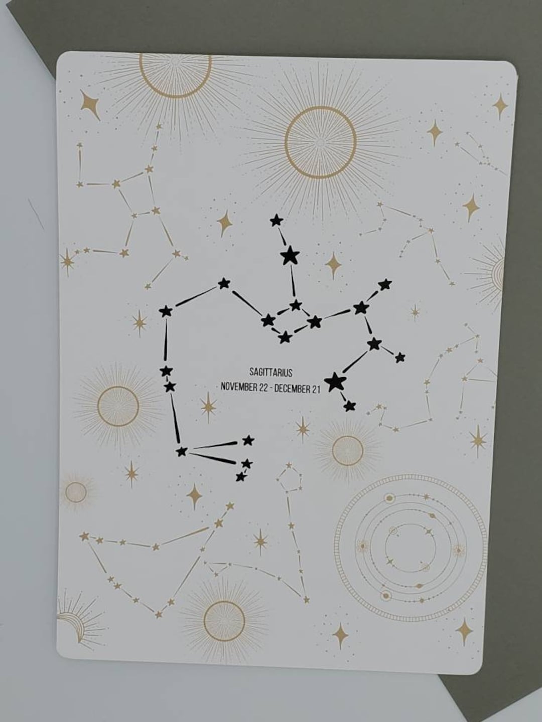 Sagittarius, Horoscope Zodiac Constellation Journaling Card, Cardstock ...