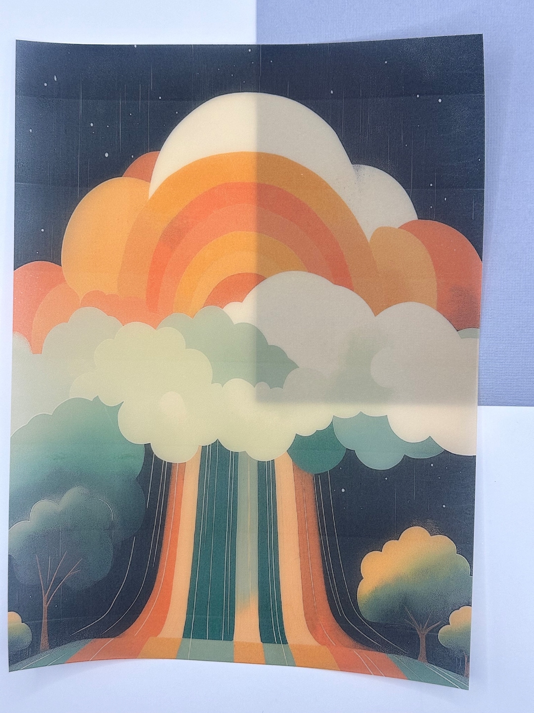 Retro Rainbow Road Vellum Dashboard Planner Insert - Etsy