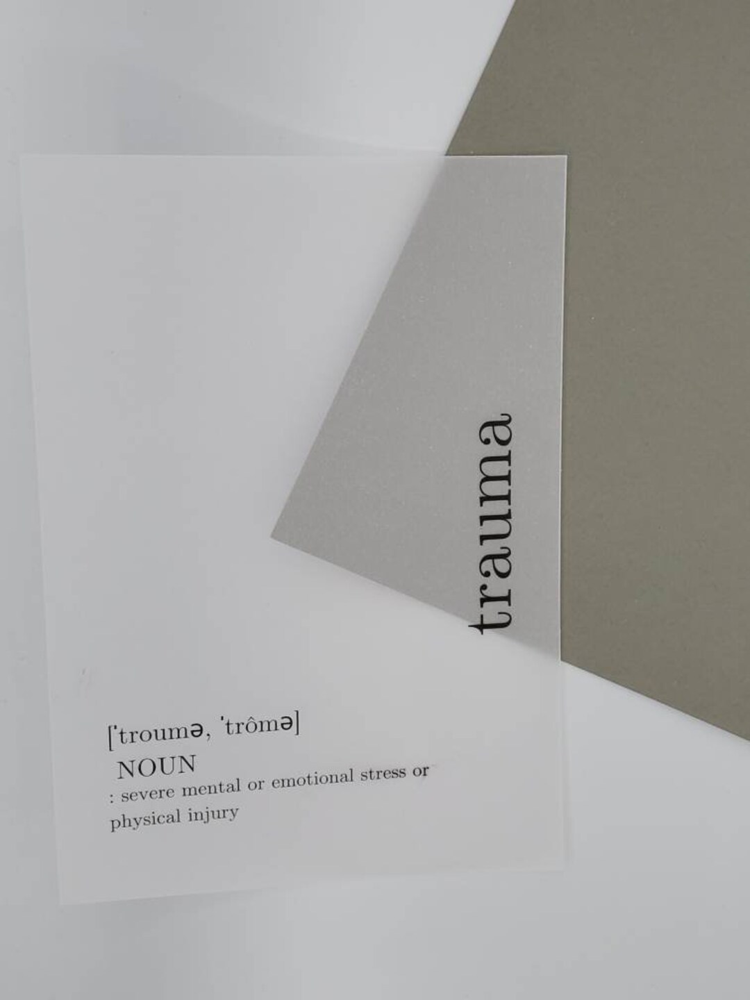 Trauma Definition Social Awareness Vellum Planner Insert Dashboard - Etsy