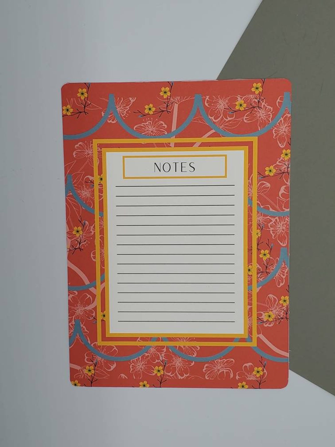 Floral Notes Cardstock Planner Insert - Etsy