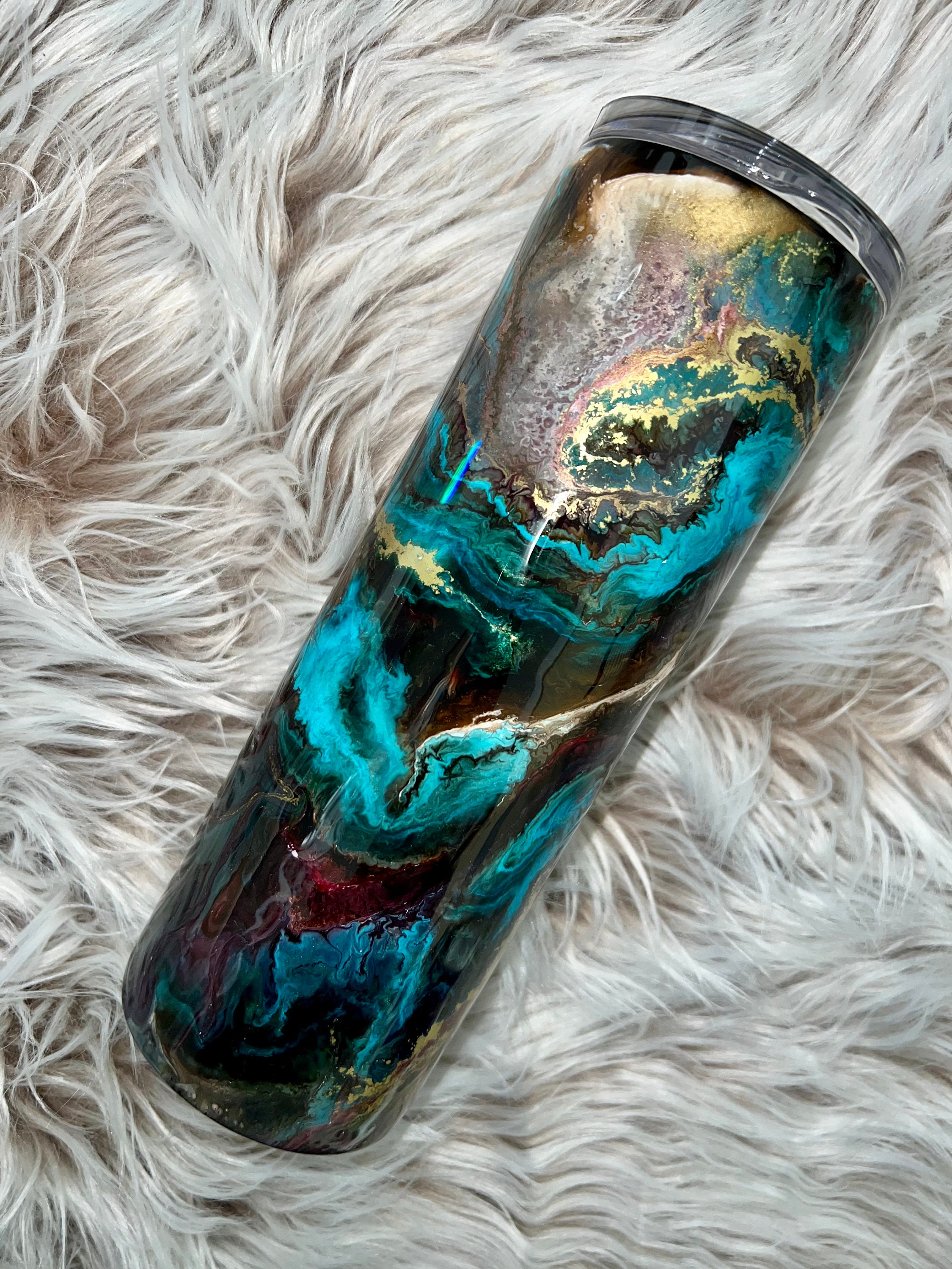 Western Ink Tumbler- Ink Swirl Tumbler- Marble Tumbler- 20 Oz Tumbler ...