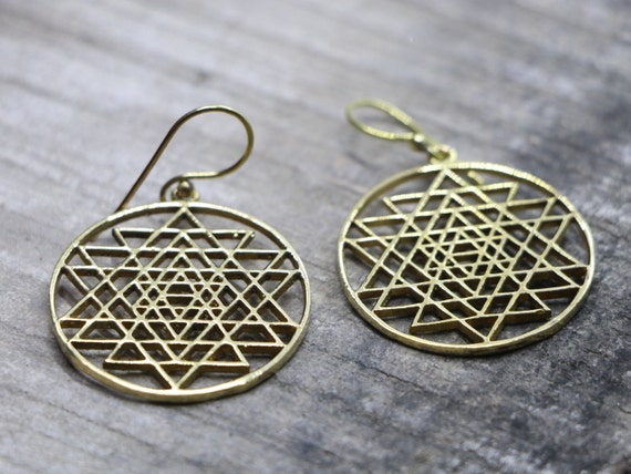 Shree Yantra Earring Karma Mandala Earring Yoga Earring | Etsy