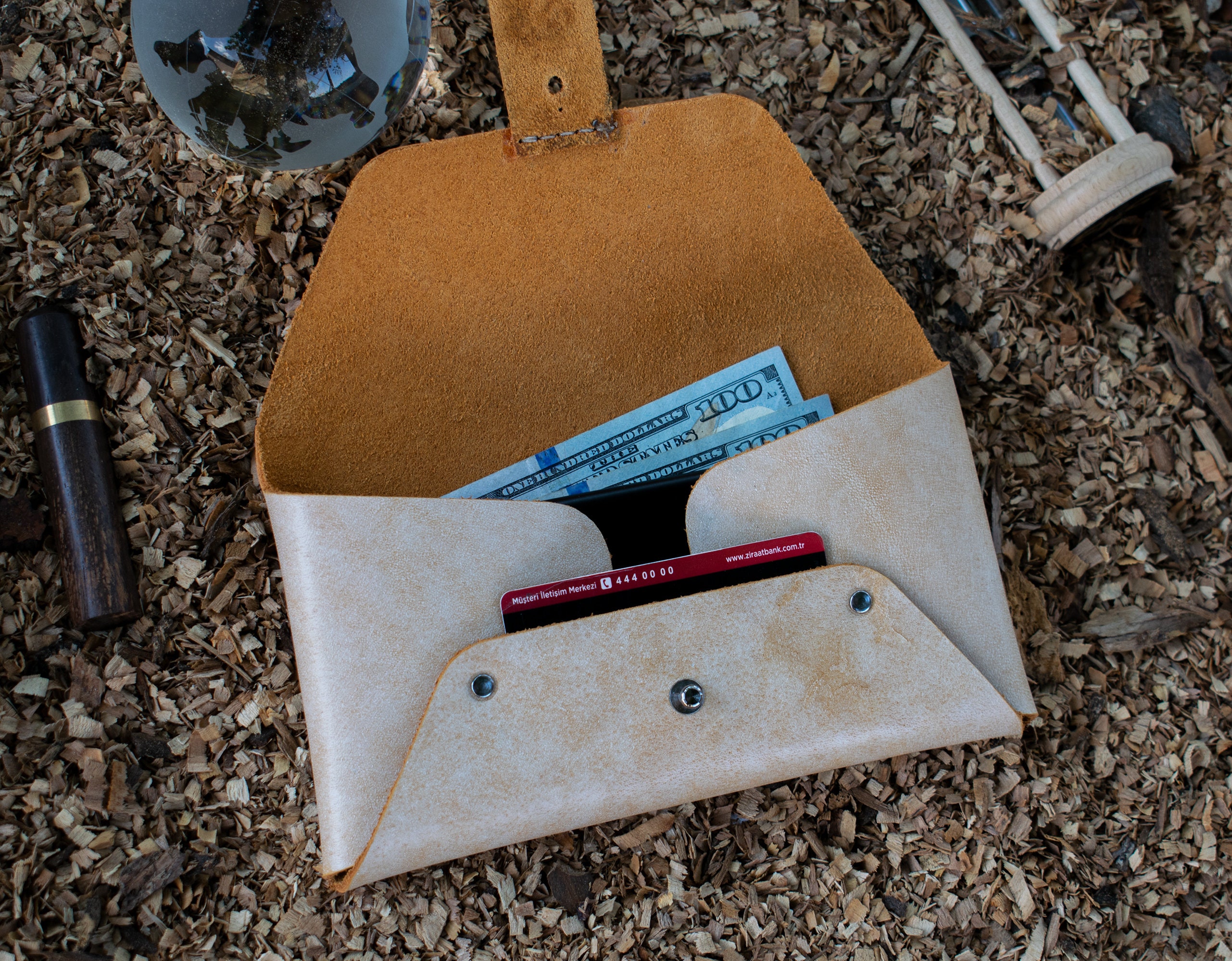 Cash Envelope Wallet, Leather Envelope Wallet, Money Envelope ...
