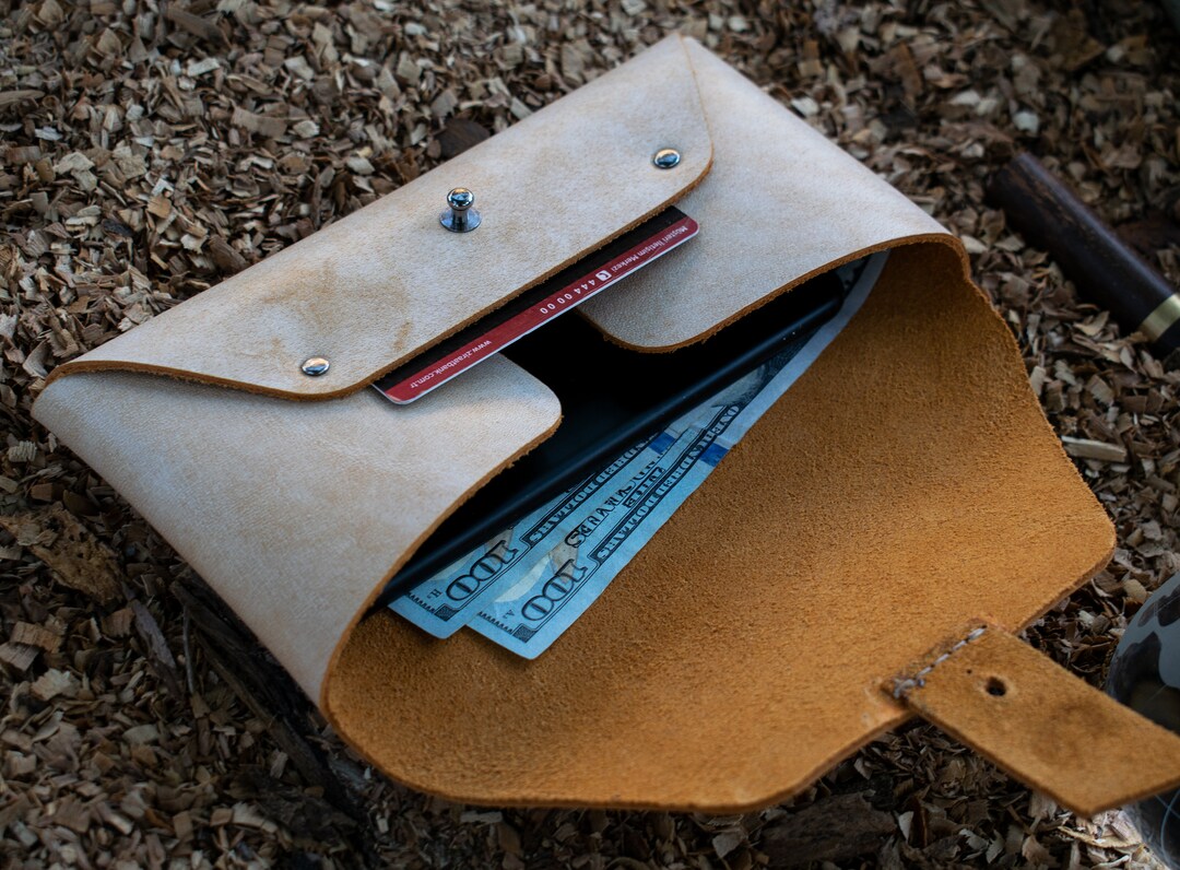 Cash Envelope Wallet, Leather Envelope Wallet, Money Envelope ...