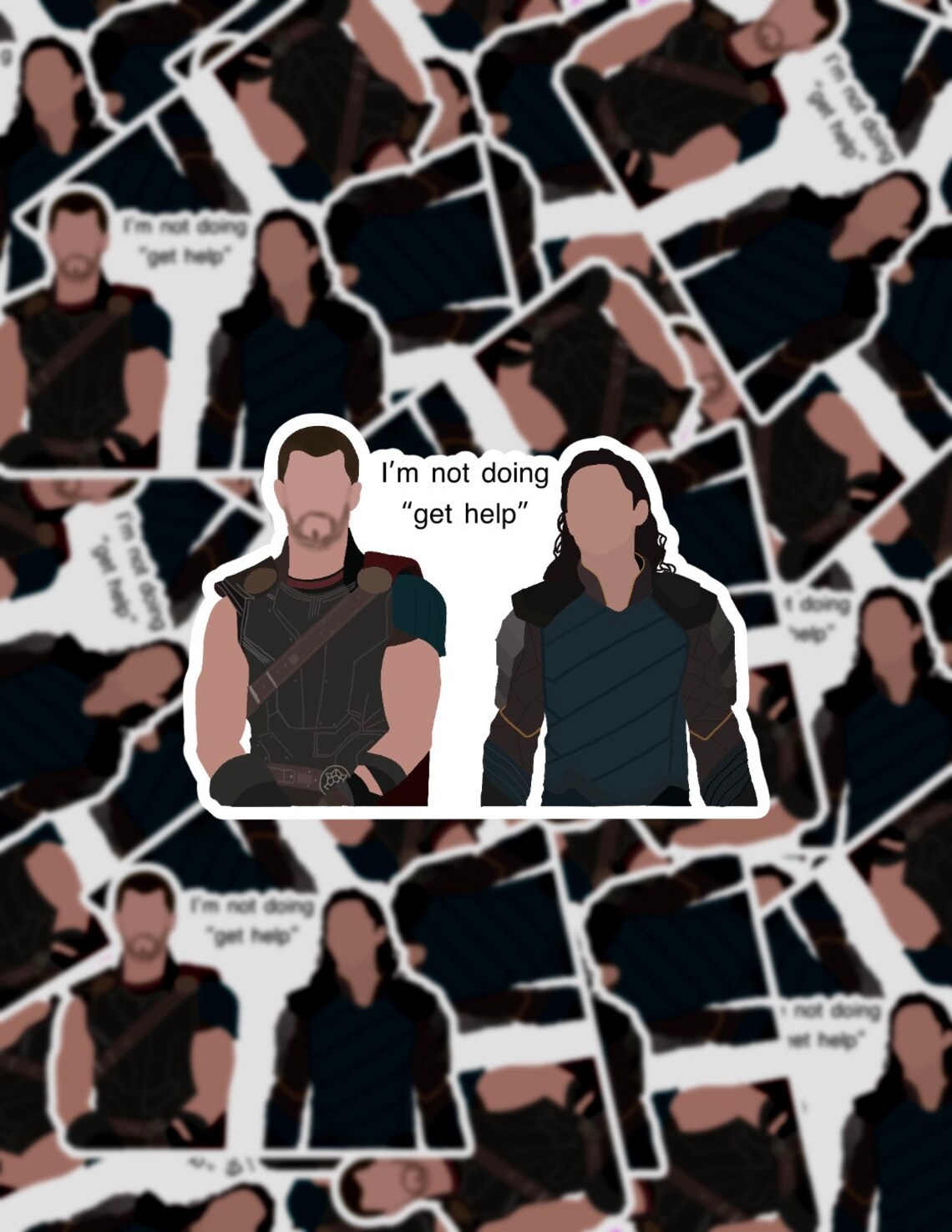 Get Help sticker-Thor and Loki | Etsy