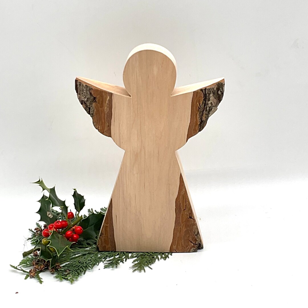 Kleiner Engel aus Holz 24 cm Höhe Weihnachtsdekoration - Etsy.de