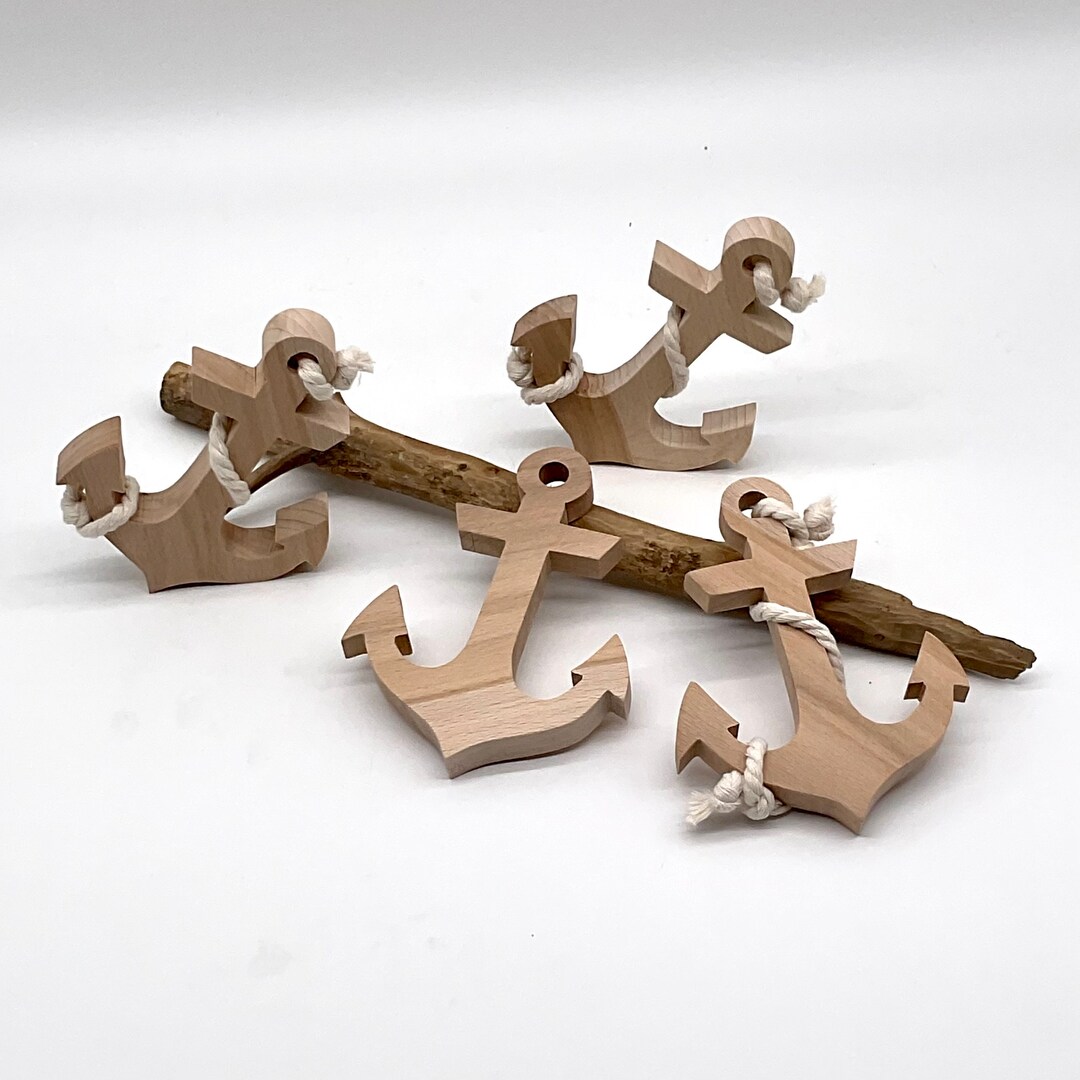 Blank Anchor Made of Wood, DIY Wooden Blanks, Home Decoration, Wedding ...