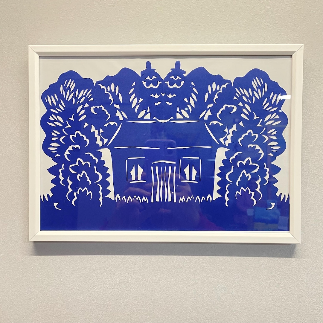 Personalised Silhouette Paper House Postcard, Housewarming Gift ...