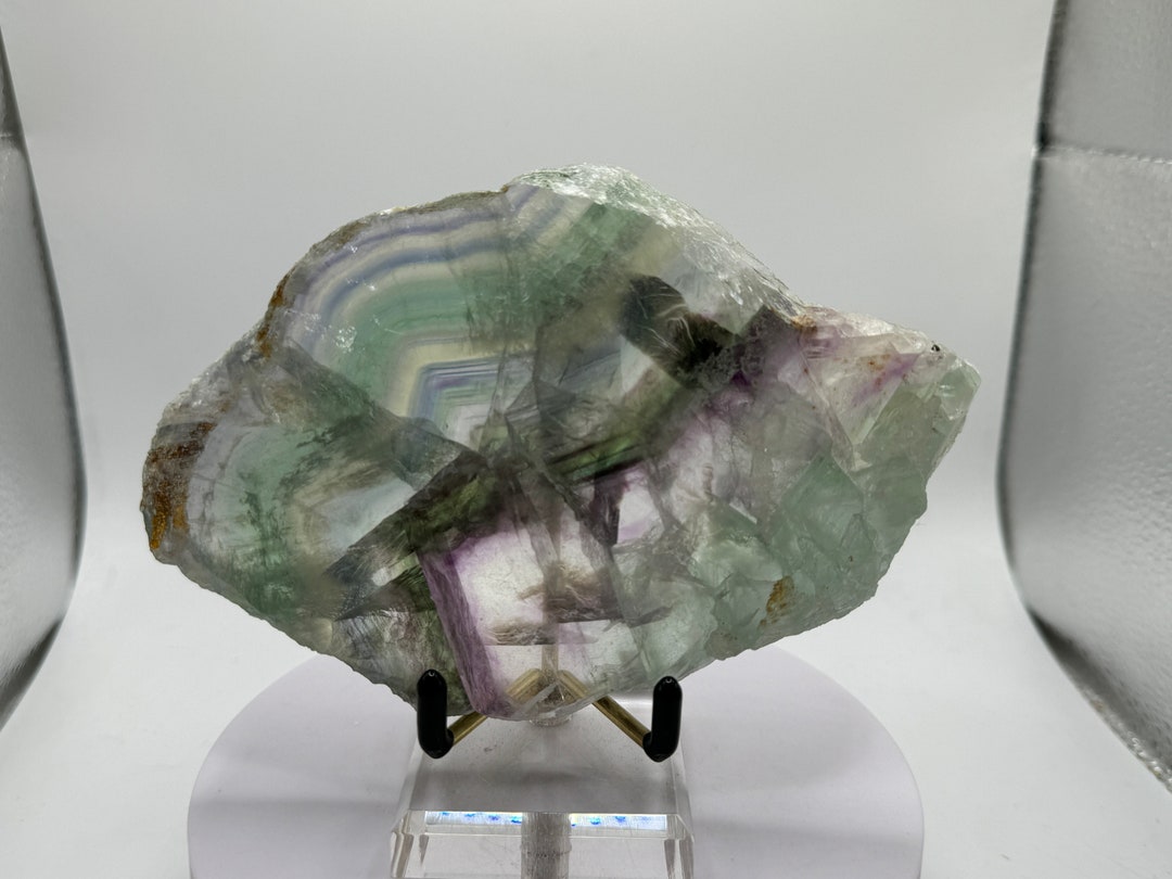 Banded Crystal Fluorite Slab From Mexico, Polished Both Sides With ...