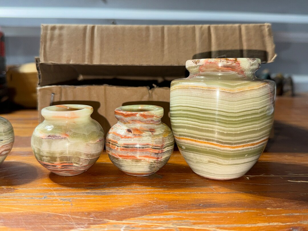 Beautiful Banded Onyx Vases (small Cute Ones & Large Ones) 2” and 3” - Etsy