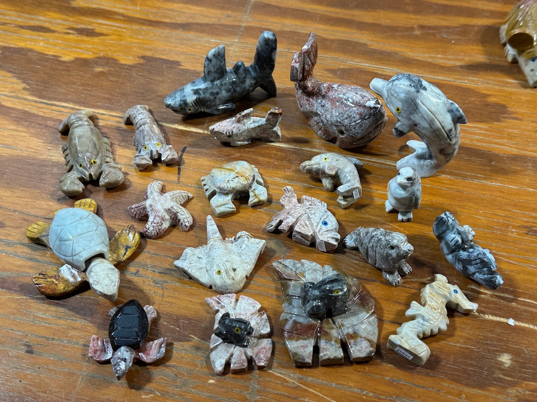 Hand Carved Soapstone Animal Figurines – 80+ Unique Crystal Creatures ...