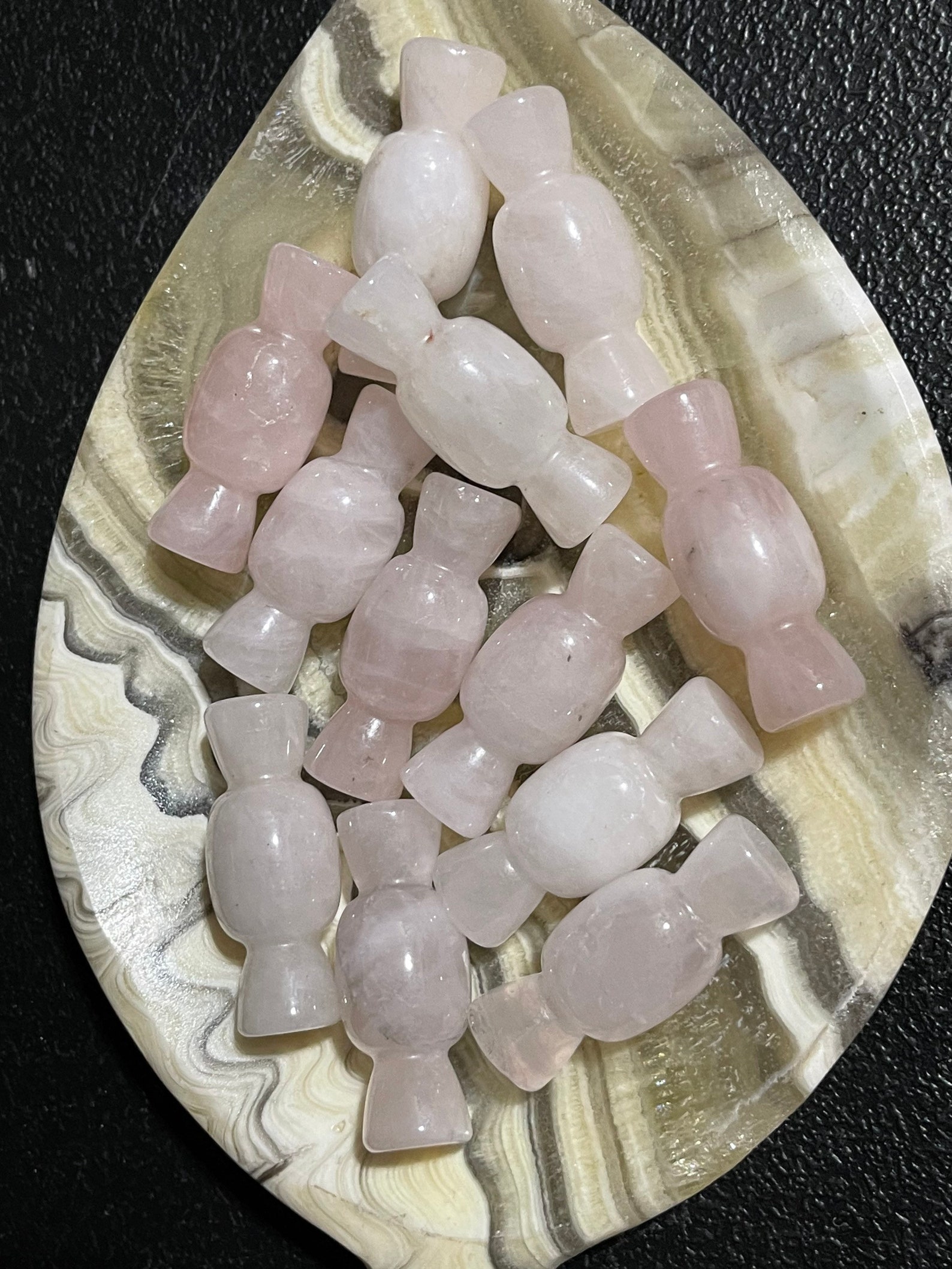 Rose Quartz Candy Pieces Halloween Christmas Decoration Handmade ...