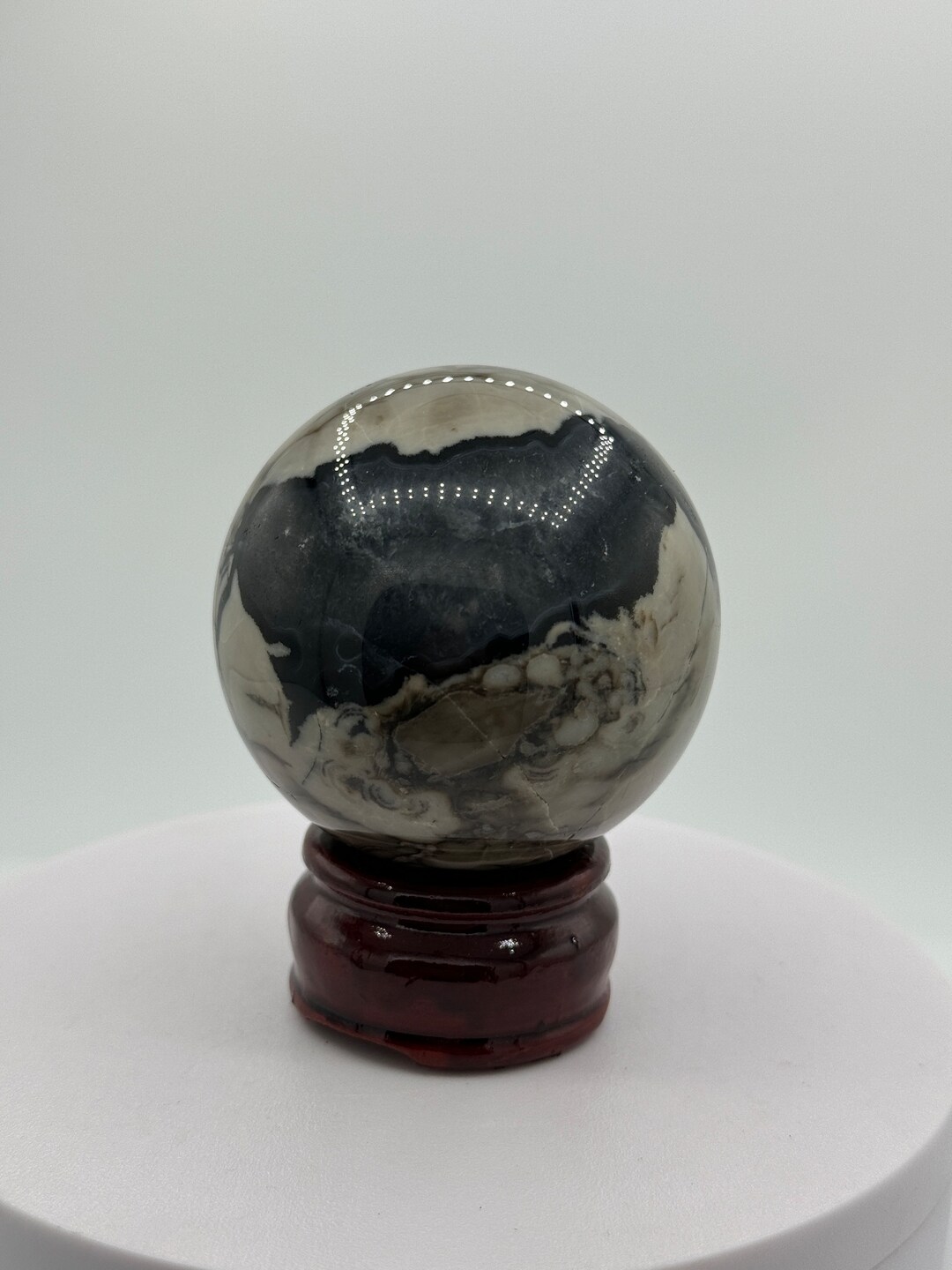 Volcano Agate Sphere!! Glows Under UV! WATCH VIDEO Beautiful Patterns ...