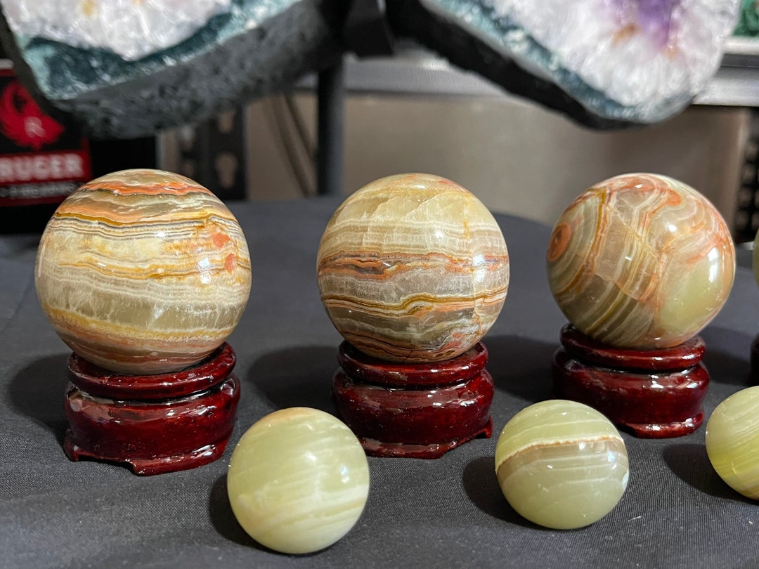 Beautiful Banded Onyx Spheres - Etsy