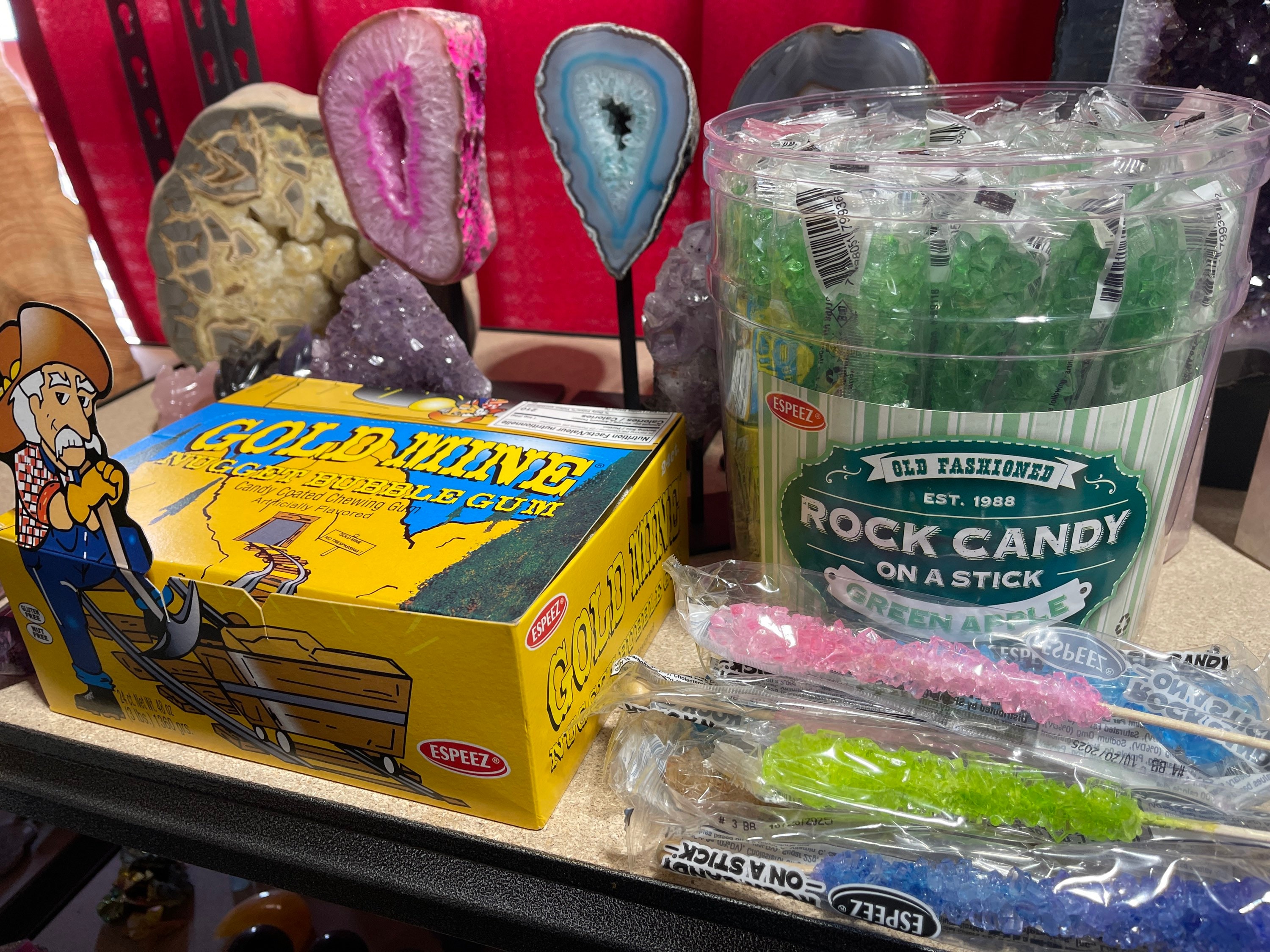 ROCK CANDY on A Stick and GOLD Mine Bubble Gum New Flavor - Etsy