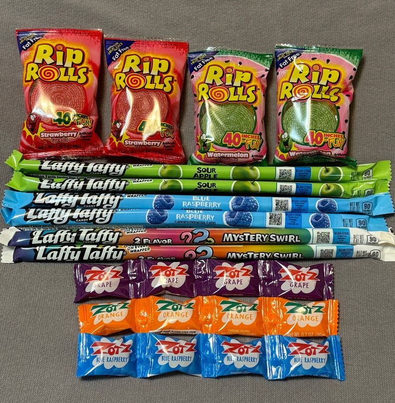Sweet Gifts: Laffy Taffy, Rip Rolls, Zotz, Caramel Apple Pops! Sour ...