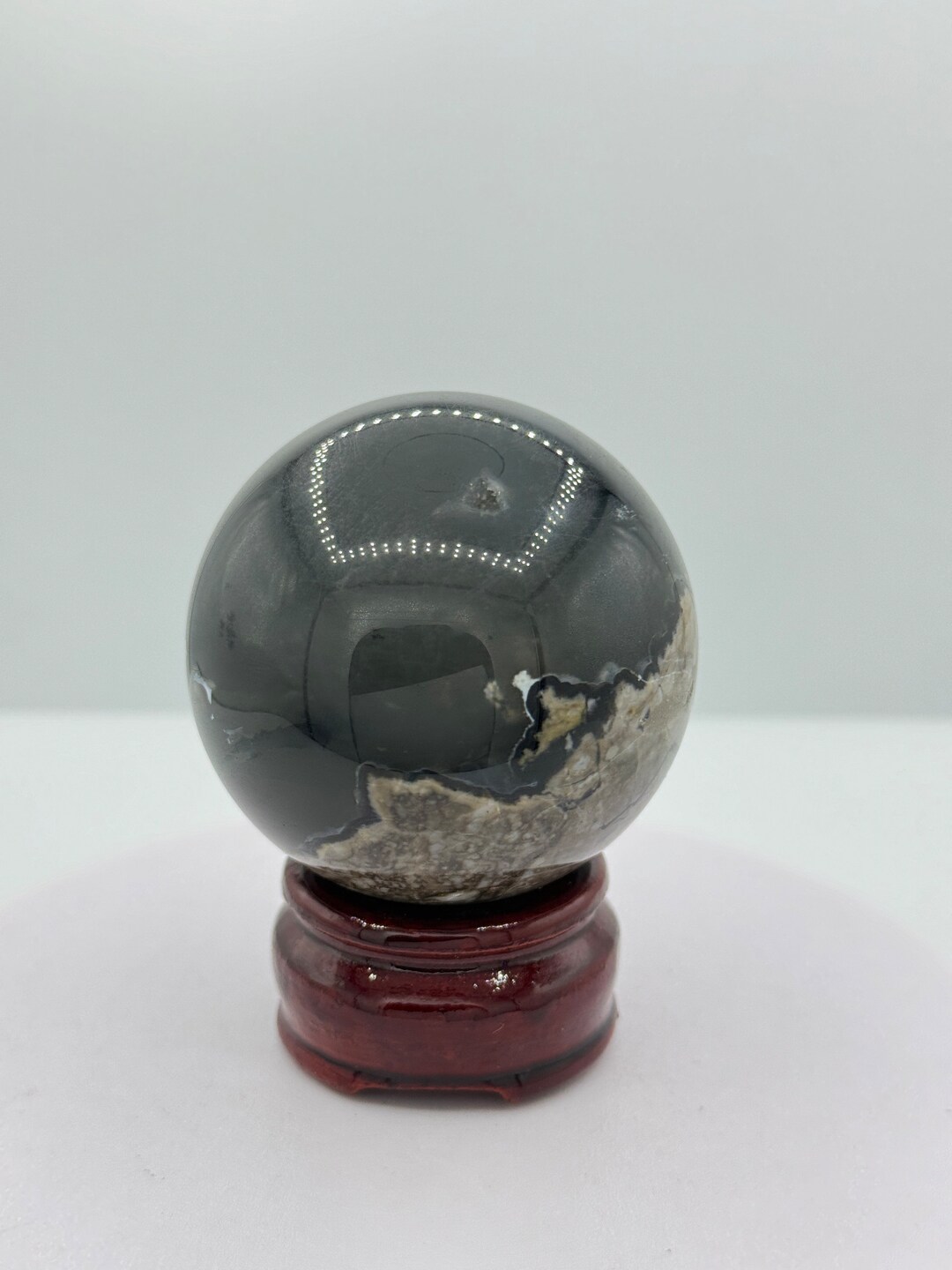 Volcano Agate Sphere!! Glows Under UV! WATCH VIDEO Beautiful Patterns ...