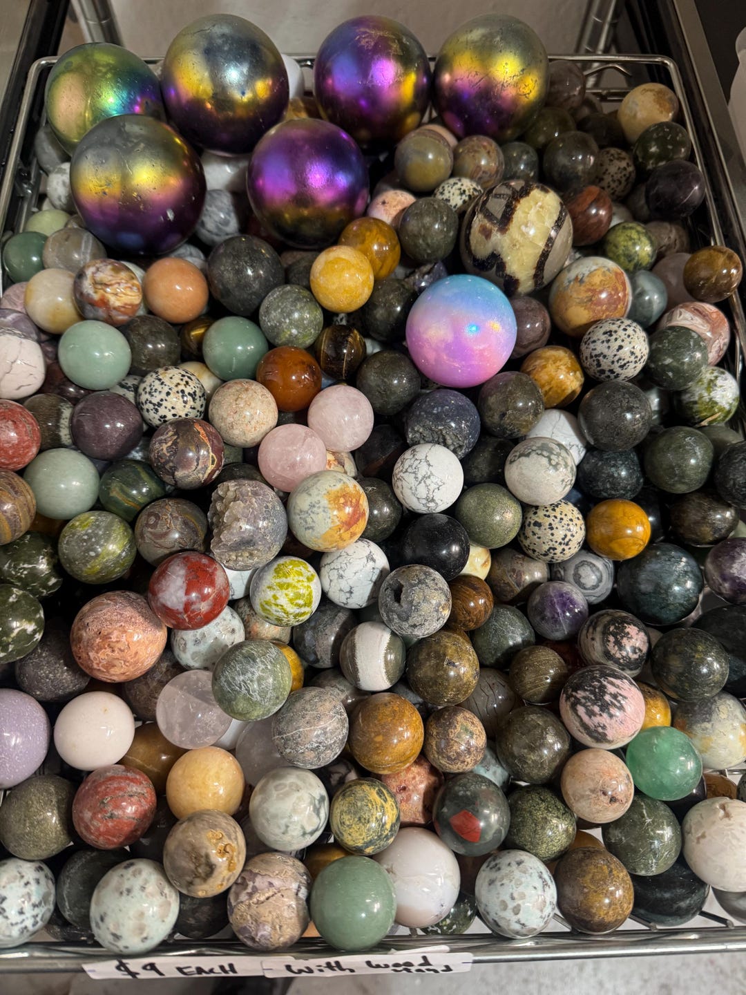 Mixed Gemstone Crystal Spheres | Mini Polished Stone Orbs – Jasper ...