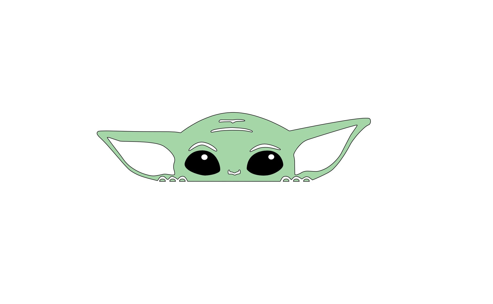 Baby Yoda Grogu Vinyl Window Decal 6 Inch - Etsy
