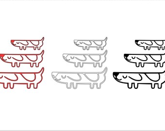 Long Dog Decal Vinyl Decal Hidden Long Dog Bluey - Etsy