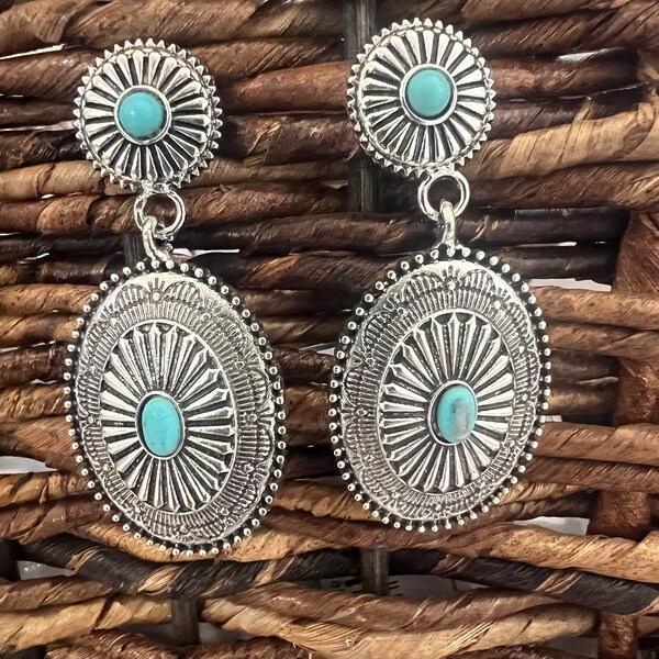 Concho Earrings - Etsy