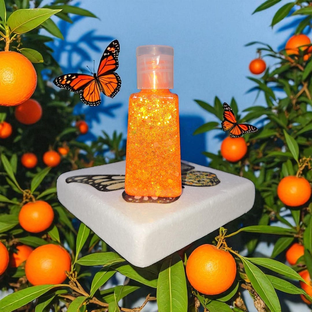 Orange Push-up Glow Giltter Whips UV Glow Paint - Etsy