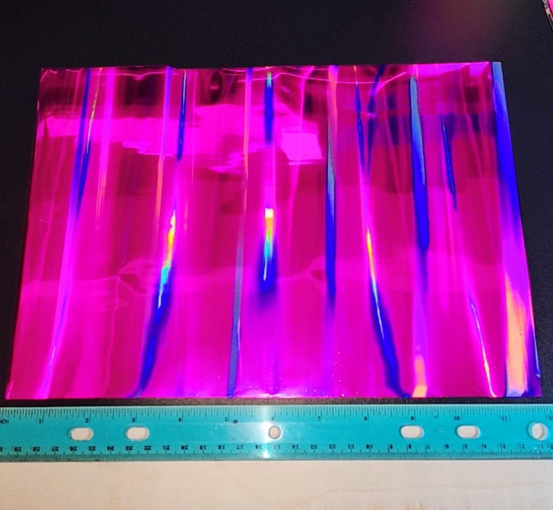 Dark Pink Holographic Foil Sheet - Etsy