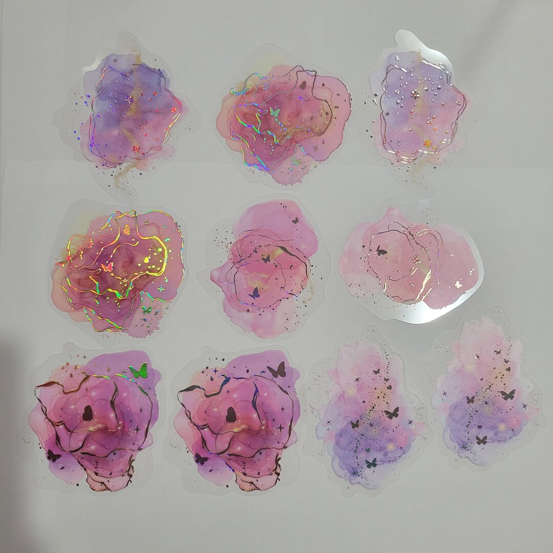 3 Inch Butterfly Starlight Holographic Vinyl Sticker Decals 10 Pack - Etsy