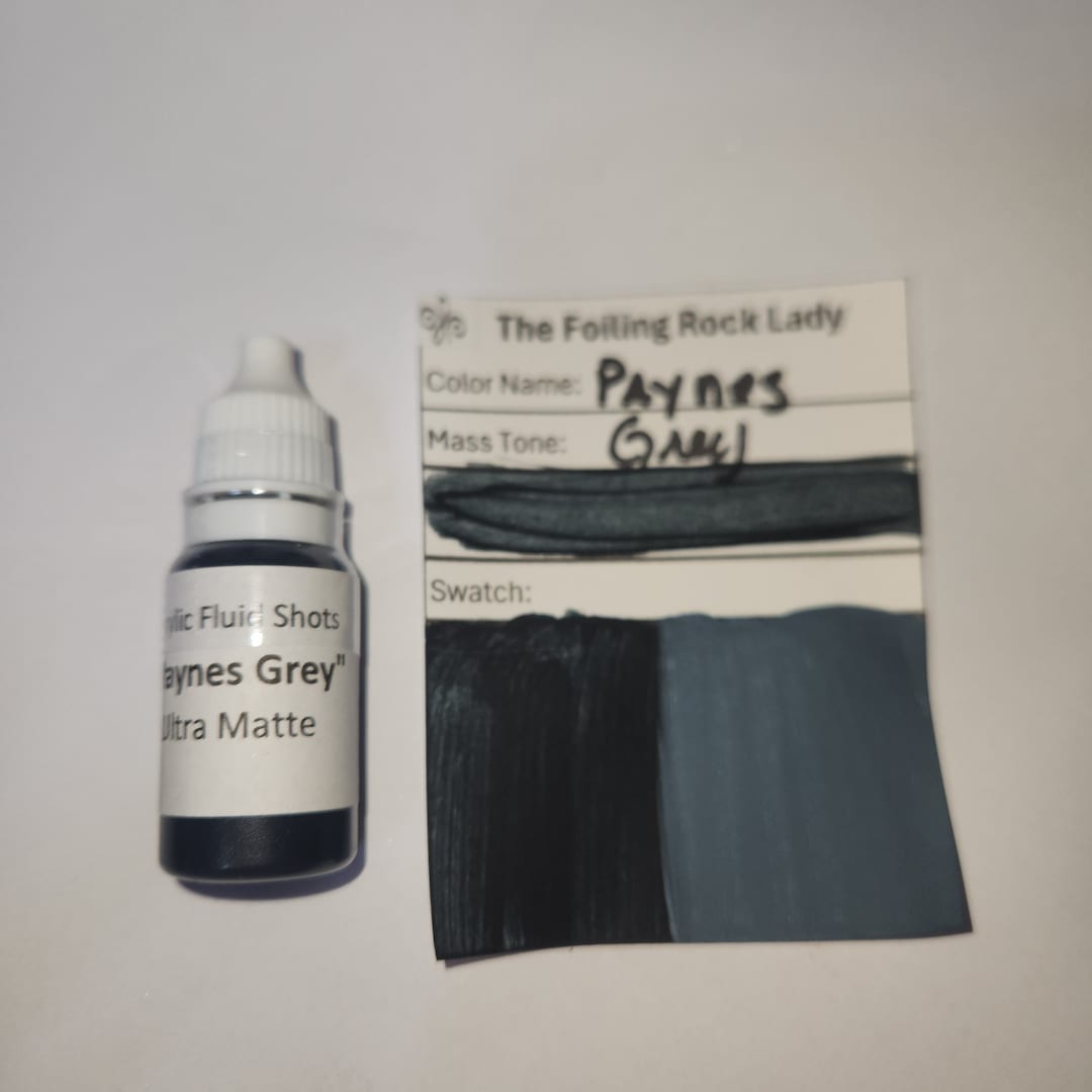 Paynes Grey Acrylic Fluid Shot, Custom Hand Blended Concentrated ...