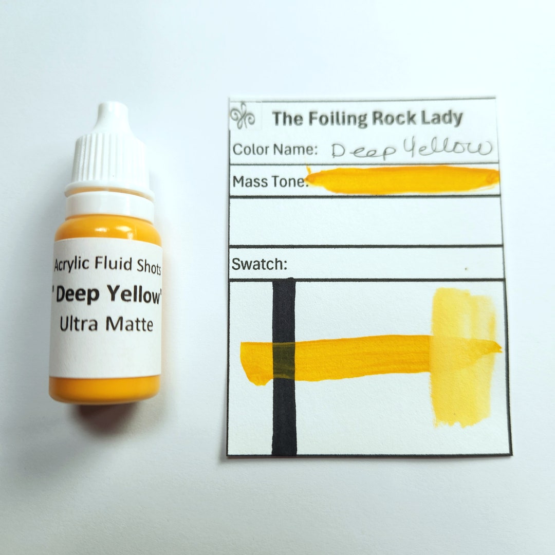 Deep Yellow Acrylic Fluid Shot, Custom Hand Blended Concentrated ...