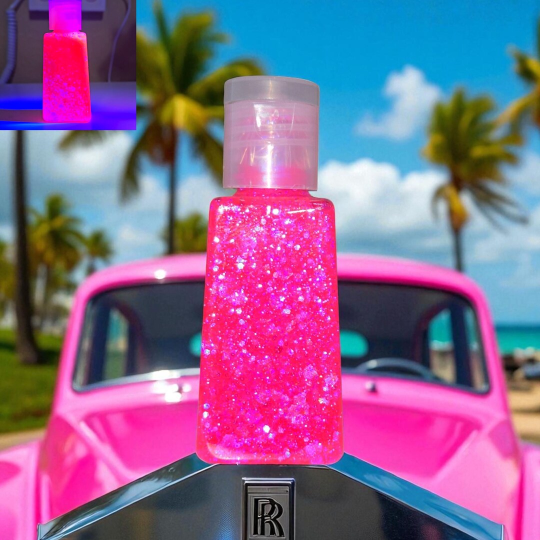 Barbie Pink Glow Giltter Whip UV Glow Paint - Etsy