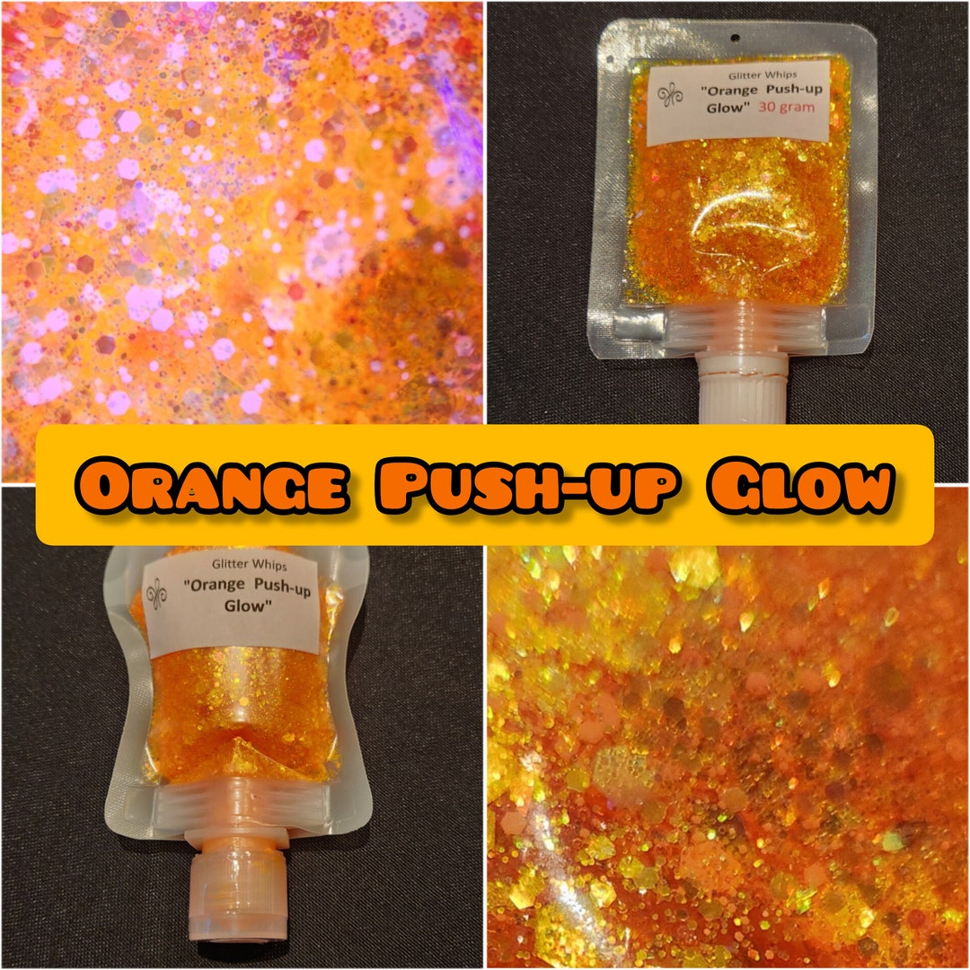 Orange Push-up Glow Giltter Whip UV Glow Paint - Etsy
