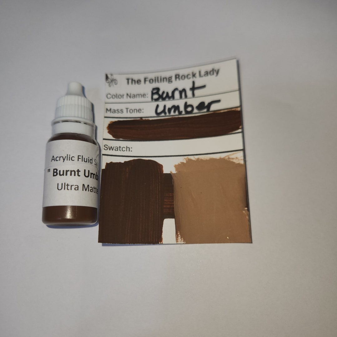 Burnt Umber Acrylic Fluid Shot, Custom Hand Blended Concentrated ...