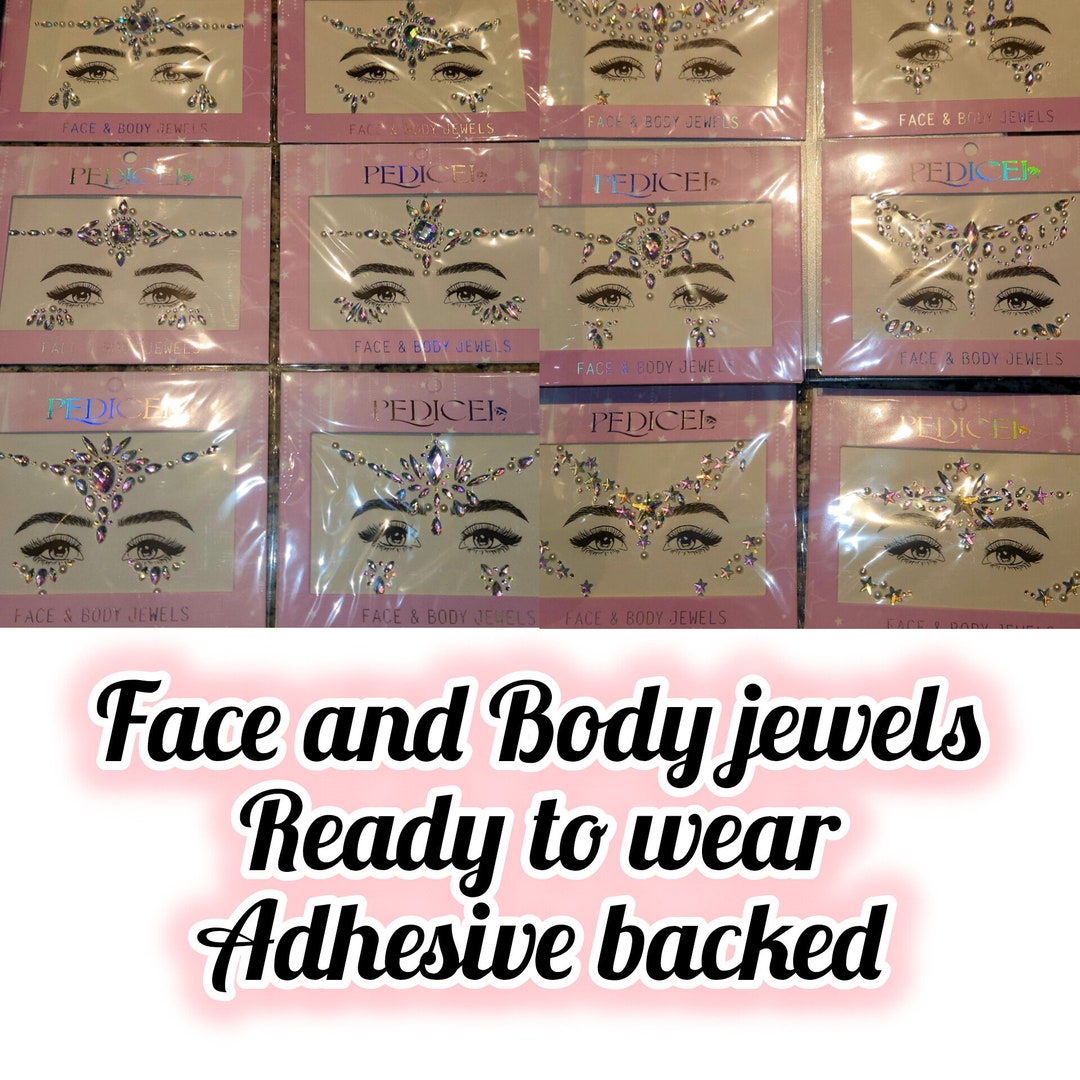 Face and Body Jewels Adhesive Backed Body Stickers.ready to Wear. Great ...