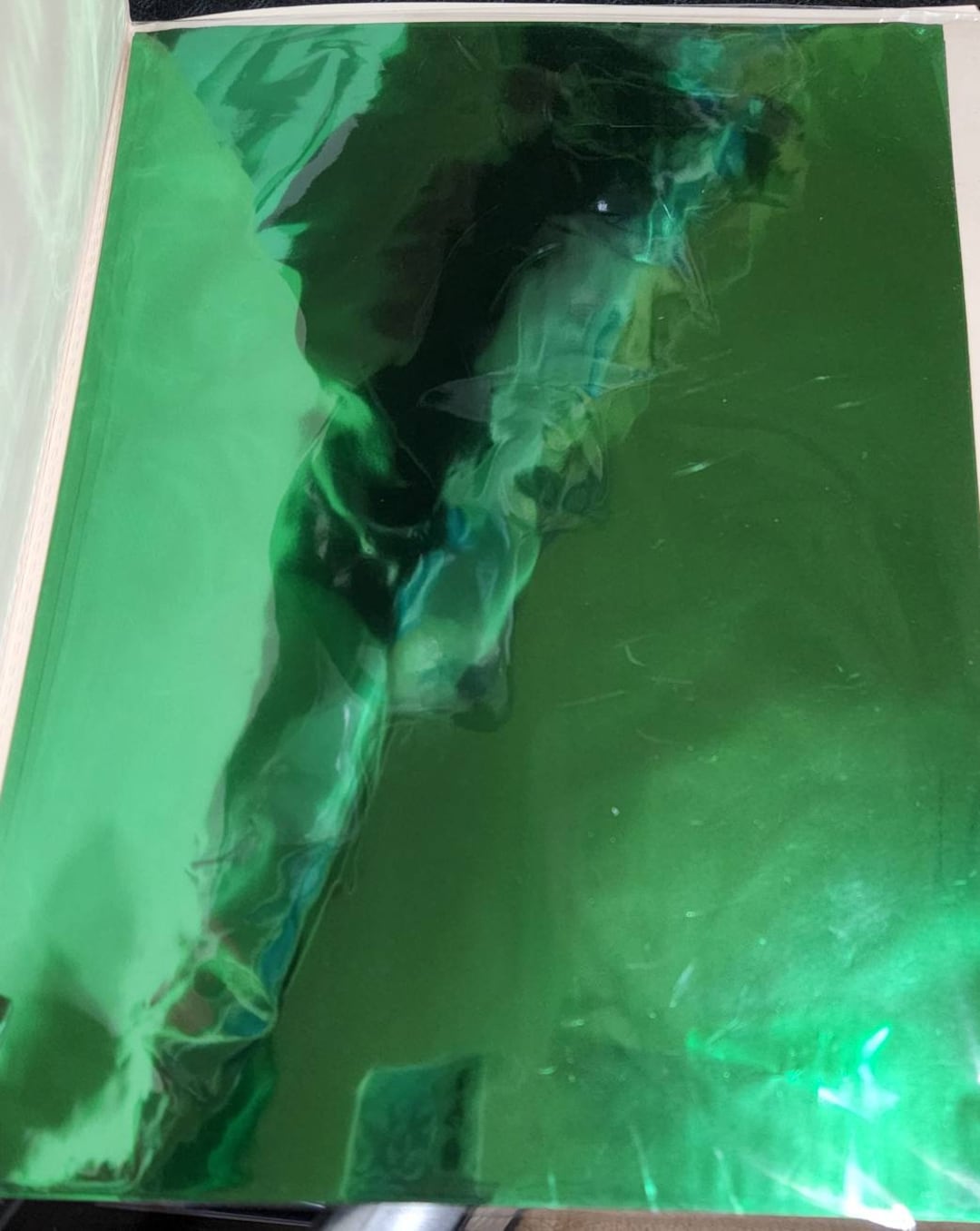 Solid Green Metallic Chrome Foil Transfer Sheet - Etsy