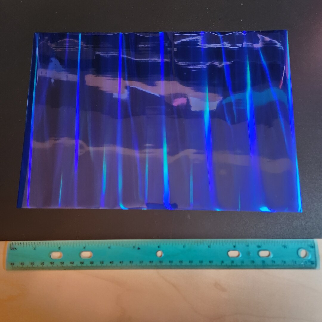 Dark Blue Holographic Foil Sheet - Etsy